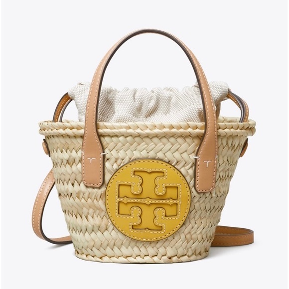 Tory Burch | Bags | Tory Burch Ella Straw Mini Basket Bag | Poshmark